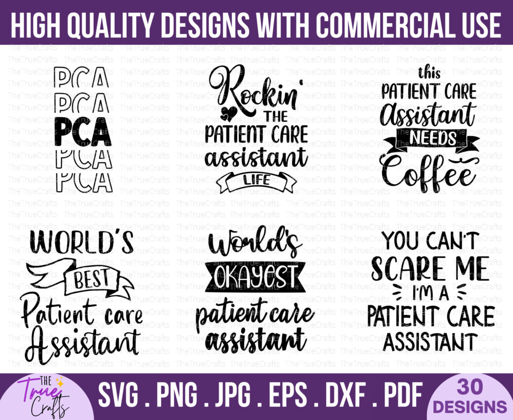 PCA Patient Care Assistant SVG Bundle – TheTrueCrafts