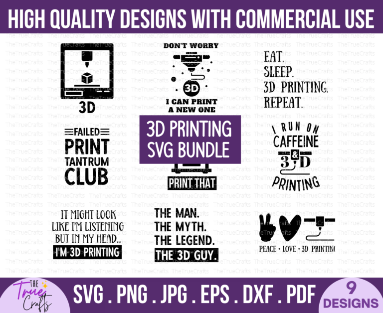 3D Printing SVG Bundle – TheTrueCrafts