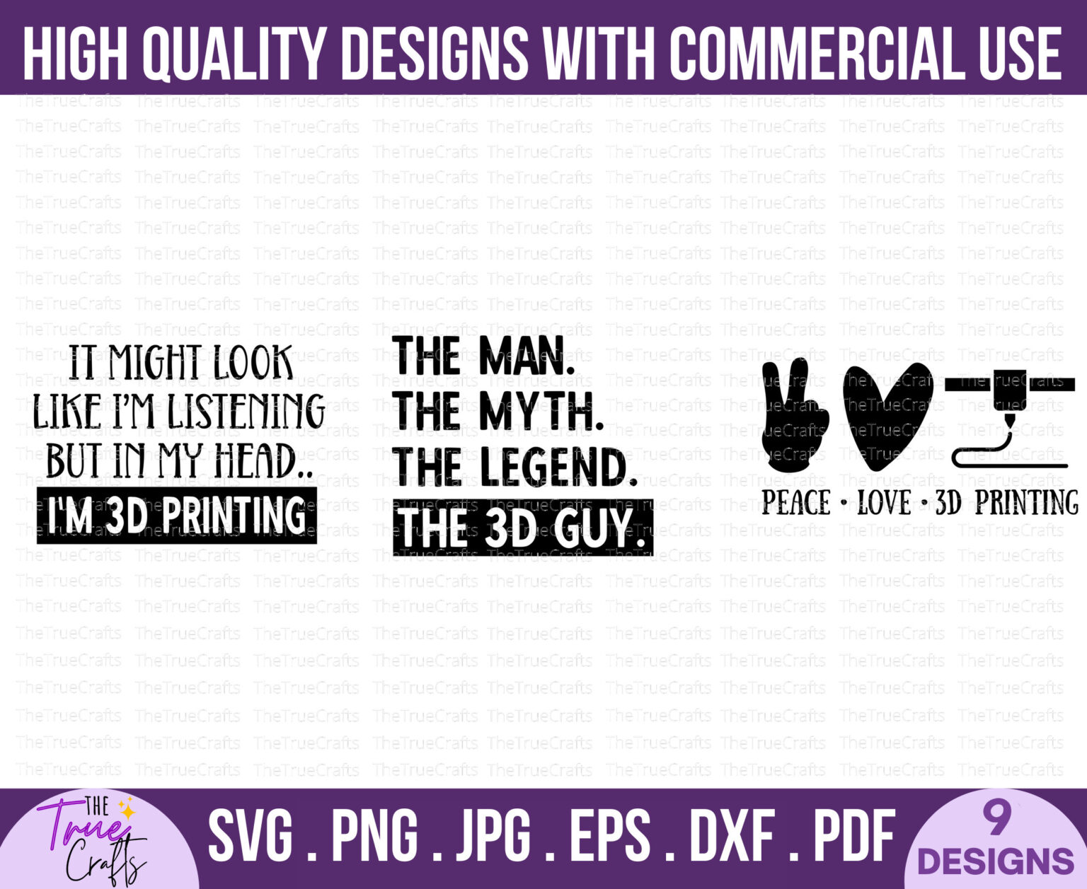 3D Printing SVG Bundle – TheTrueCrafts